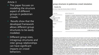 Simulating the Pedestrian Movement in UniSZA Besut Campus | PPT