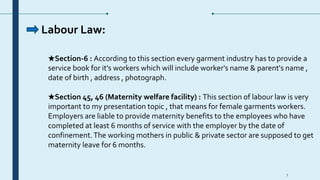 female workers security hazards in garment industry | PPTX