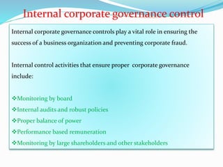 corporate governance | PPTX | Executive Leadership & Management | Business