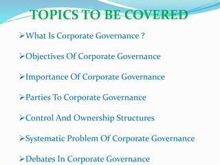 corporate governance | PPTX