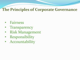 corporate governance | PPTX | Executive Leadership & Management | Business
