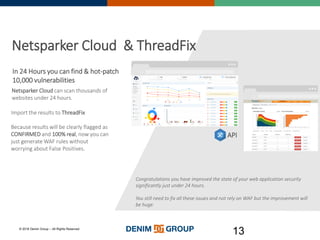 Optimizing Your Application Security Program with Netsparker and ThreadFix | PPT