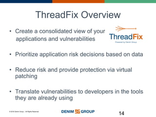 Optimizing Your Application Security Program with Netsparker and ThreadFix | PPT