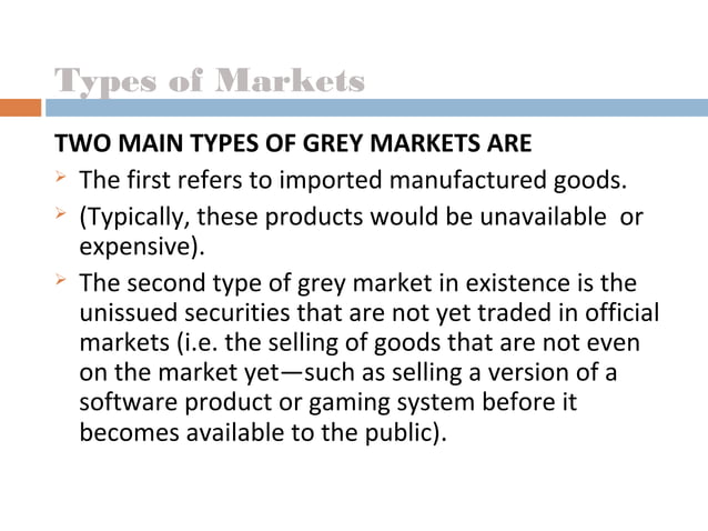 Gray market - An introduction | PPT