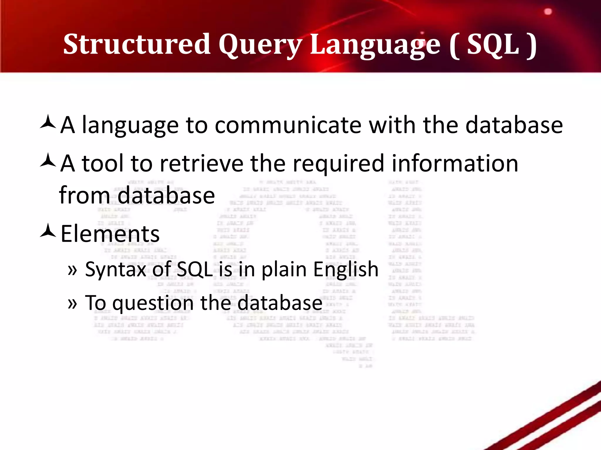 Sql Basics Ppt