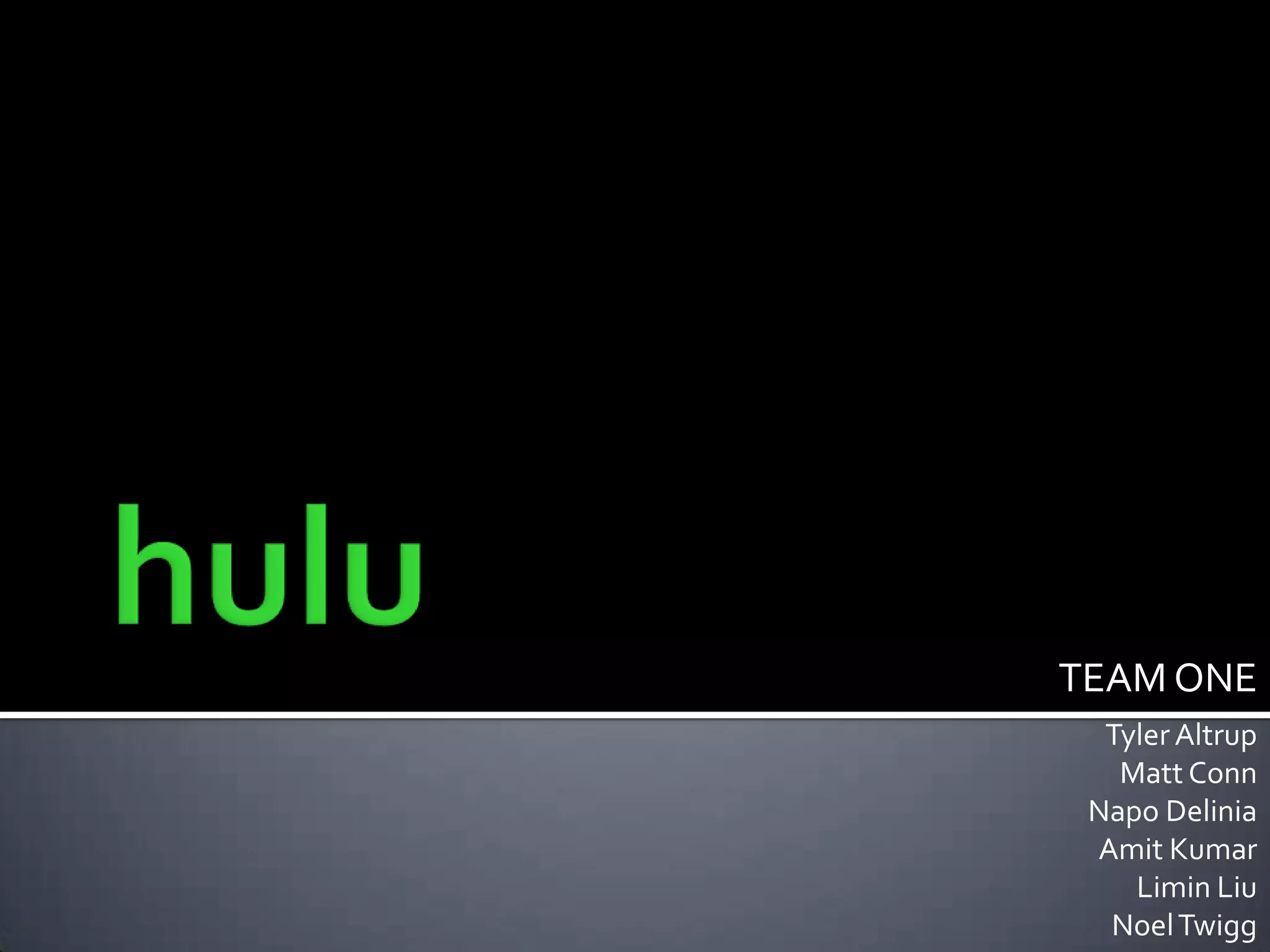 Strategy Presentation on Hulu | PPTX | Media Industry | Industries