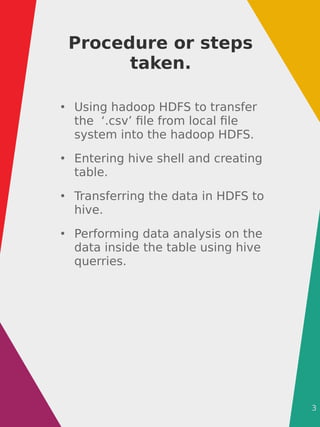 report on aadhaar anlysis using bid data hadoop and hive | PDF