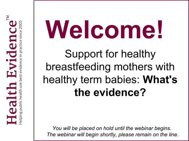 Support for healthy breastfeeding mothers with healthy term babies ...