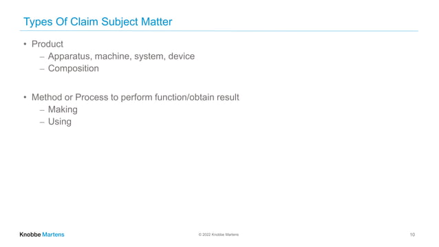 Considerations for Claim Drafting – Mechanical and Medical Device ...