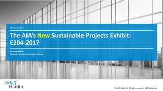 The AIA's NEW Sustainable Projects Exhibit, E204-2017 | PDF