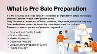 Pre sale Preparation | PDF
