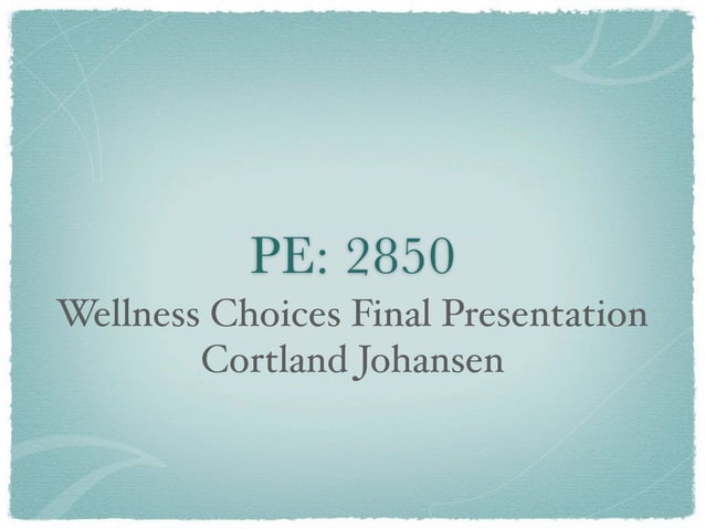 Final slideshow presentation | PPT