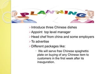 Chinese food in savour foods management project | PPT