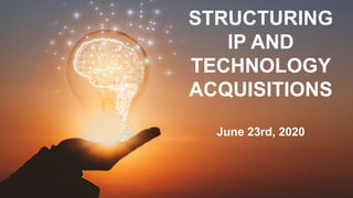 Structuring IP and Technology Acquisitions | PPTX