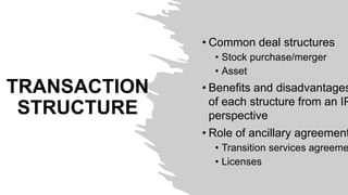 Structuring IP and Technology Acquisitions | PPT