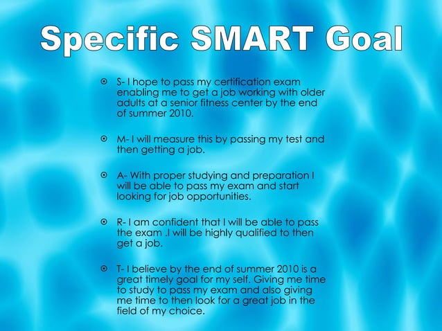 Final Smart Goal Presentation | PPT