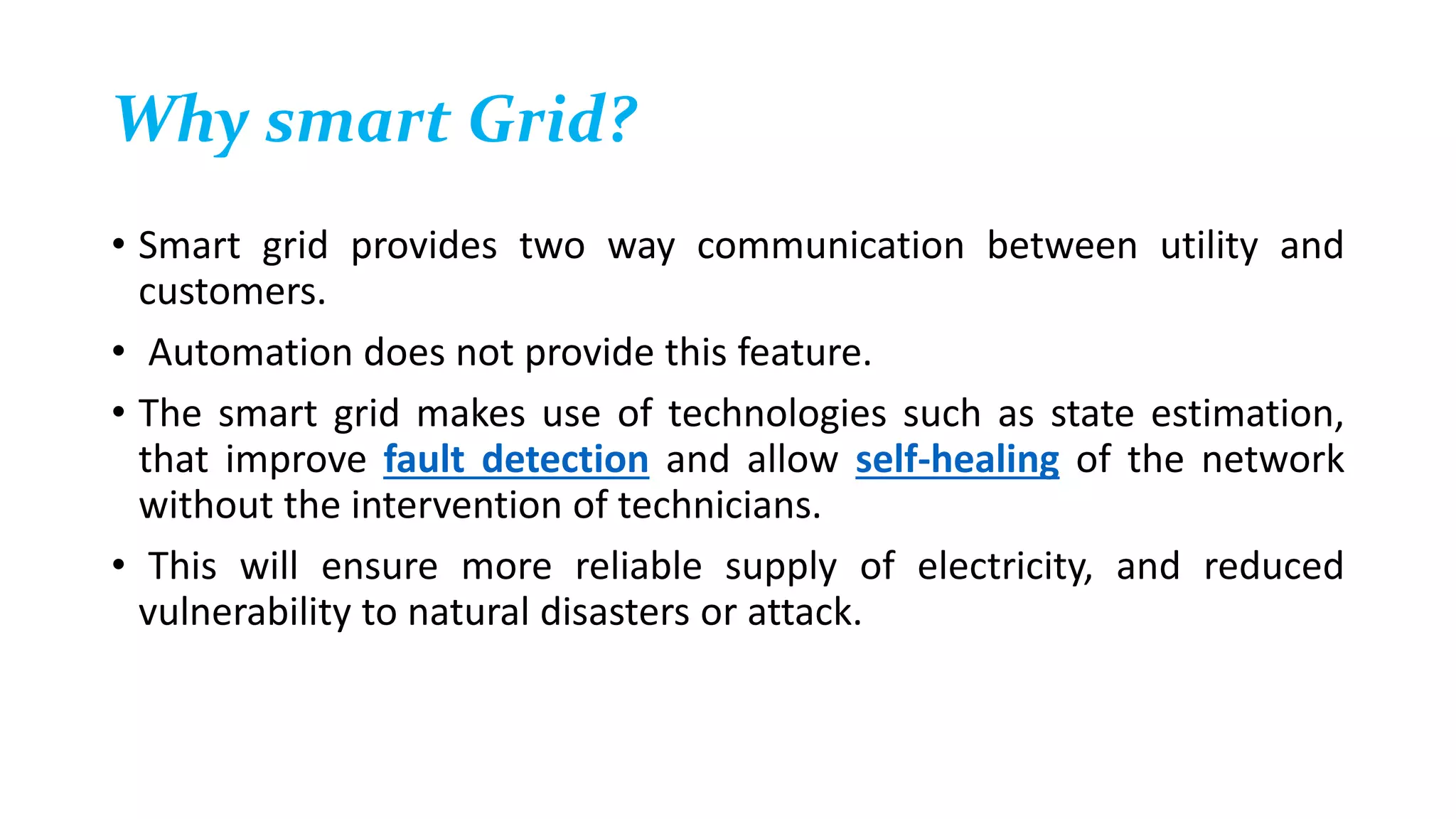 “reliability Improvement In Distribution System Using Smart Grid Technology” Pptx
