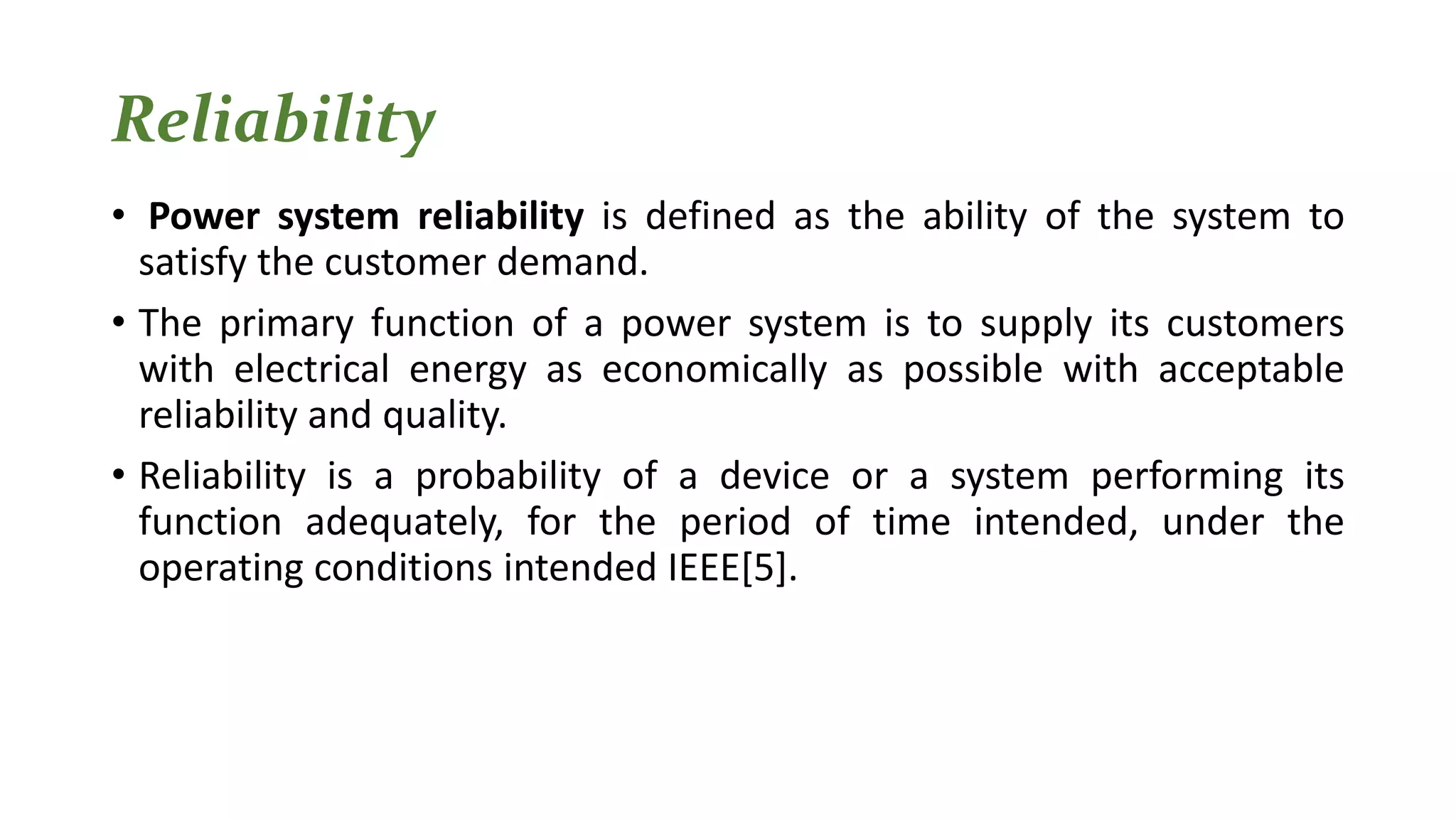 “reliability Improvement In Distribution System Using Smart Grid Technology” Pptx