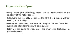 “Reliability improvement in distribution system using smart grid technology” | PPTX