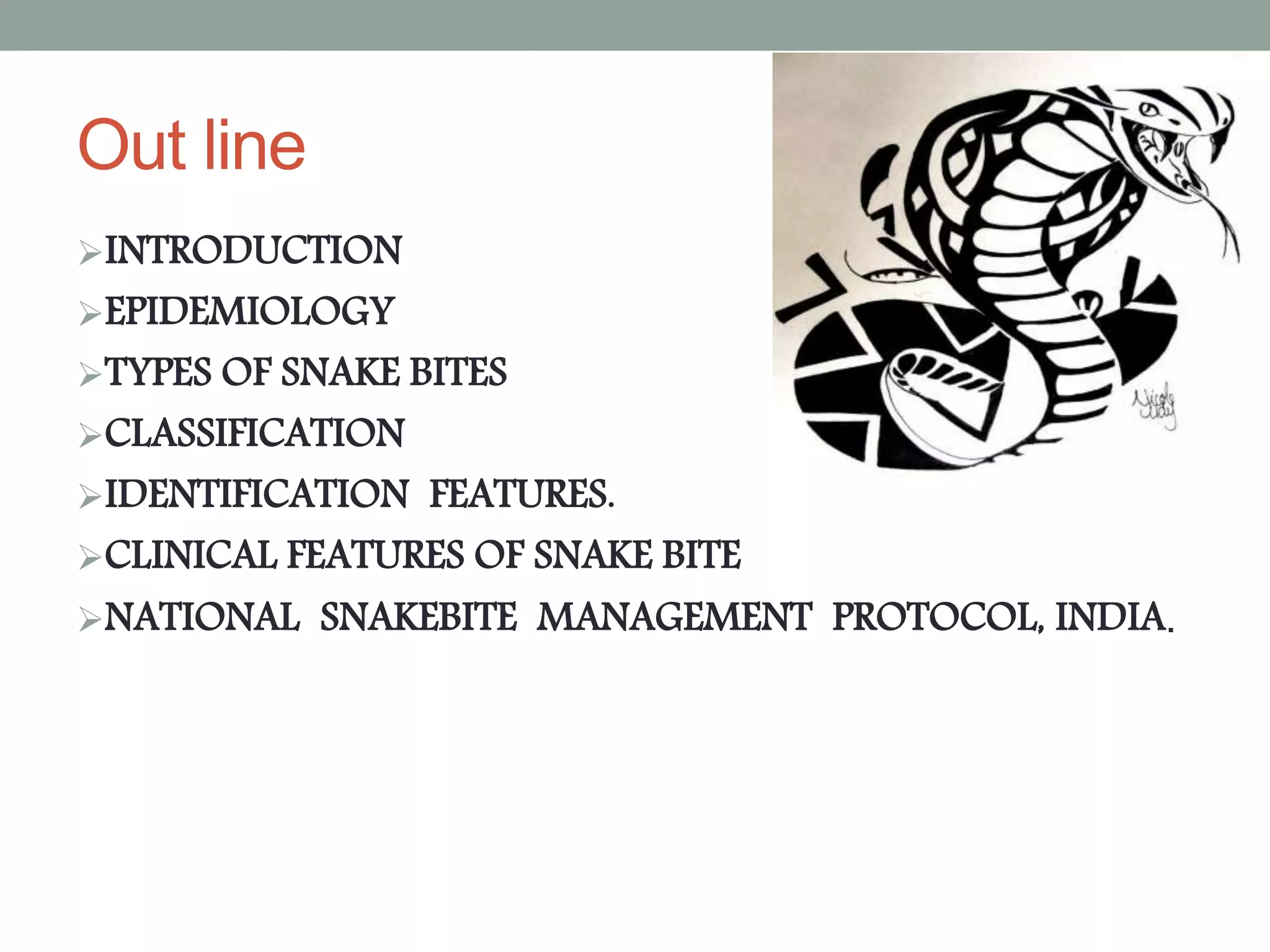 SNAKE BITE MANAGEMENT | PPTX