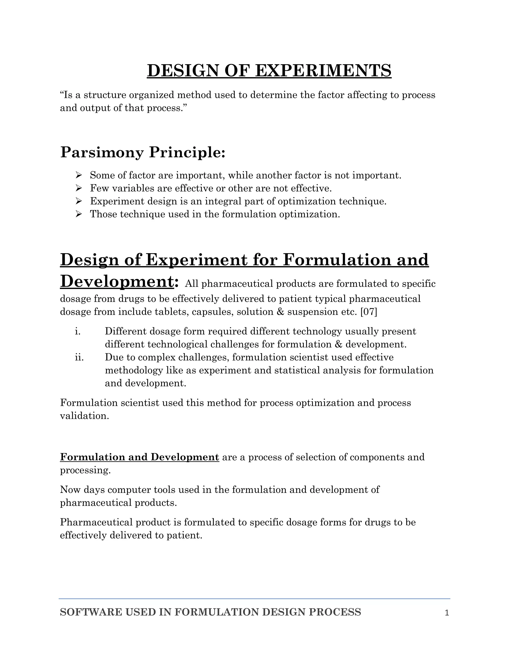 Software Used In Formulation Design Process (Pharmaceutics).Pdf