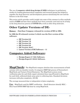 Software Used In Formulation Design Process (Pharmaceutics).Pdf