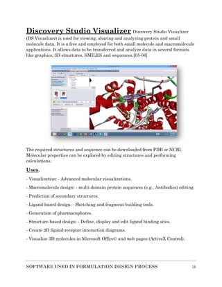 Software Used In Formulation Design Process (Pharmaceutics).Pdf