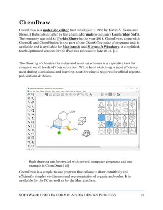 Software Used In Formulation Design Process (Pharmaceutics).Pdf
