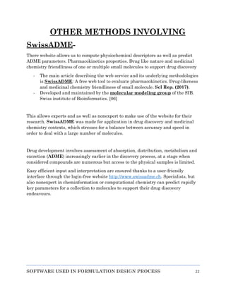 Software Used In Formulation Design Process (Pharmaceutics).Pdf