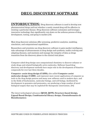 Software Used In Formulation Design Process (Pharmaceutics).Pdf