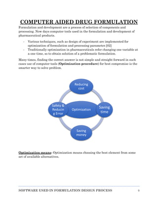 Software Used In Formulation Design Process (Pharmaceutics).Pdf