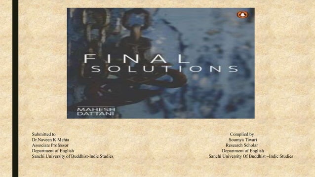 Final solutions | PPTX