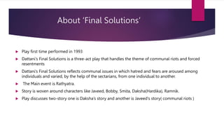 Final Solutions PPT Constitution law pptx | PPT