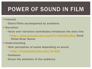 Final sound presentation for intro to film | PPTX