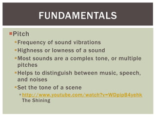 Final sound presentation for intro to film | PPTX