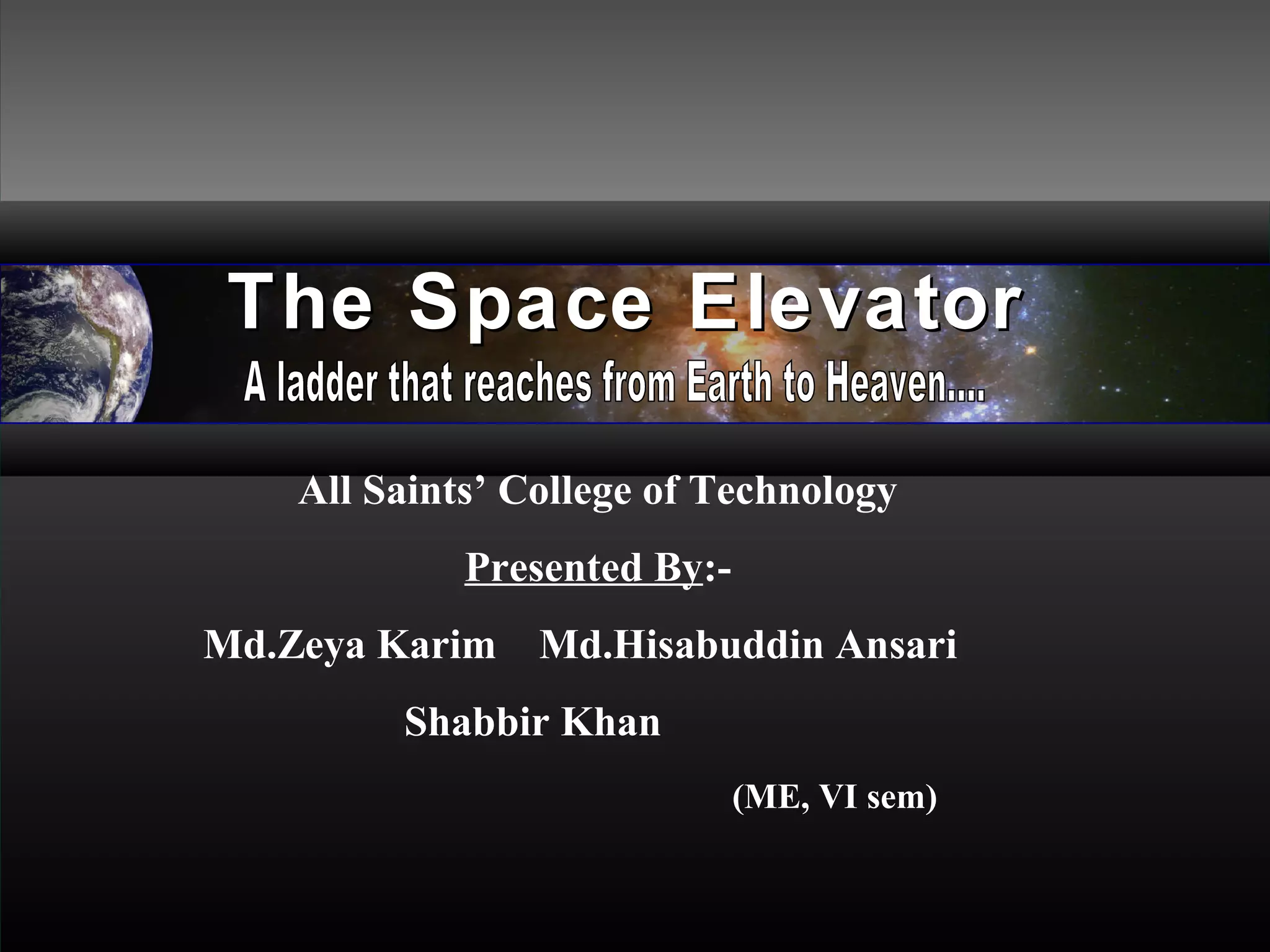 the space elevator | PPT