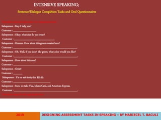 Final speaking assessment | PPT