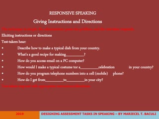 Final speaking assessment | PPT