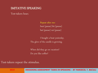 Final speaking assessment | PPT