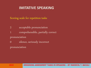 Final speaking assessment | PPT