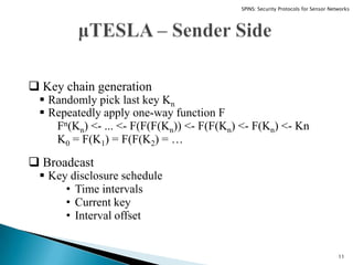 SPINS: Security Protocols for Sensor Networks | PPTX