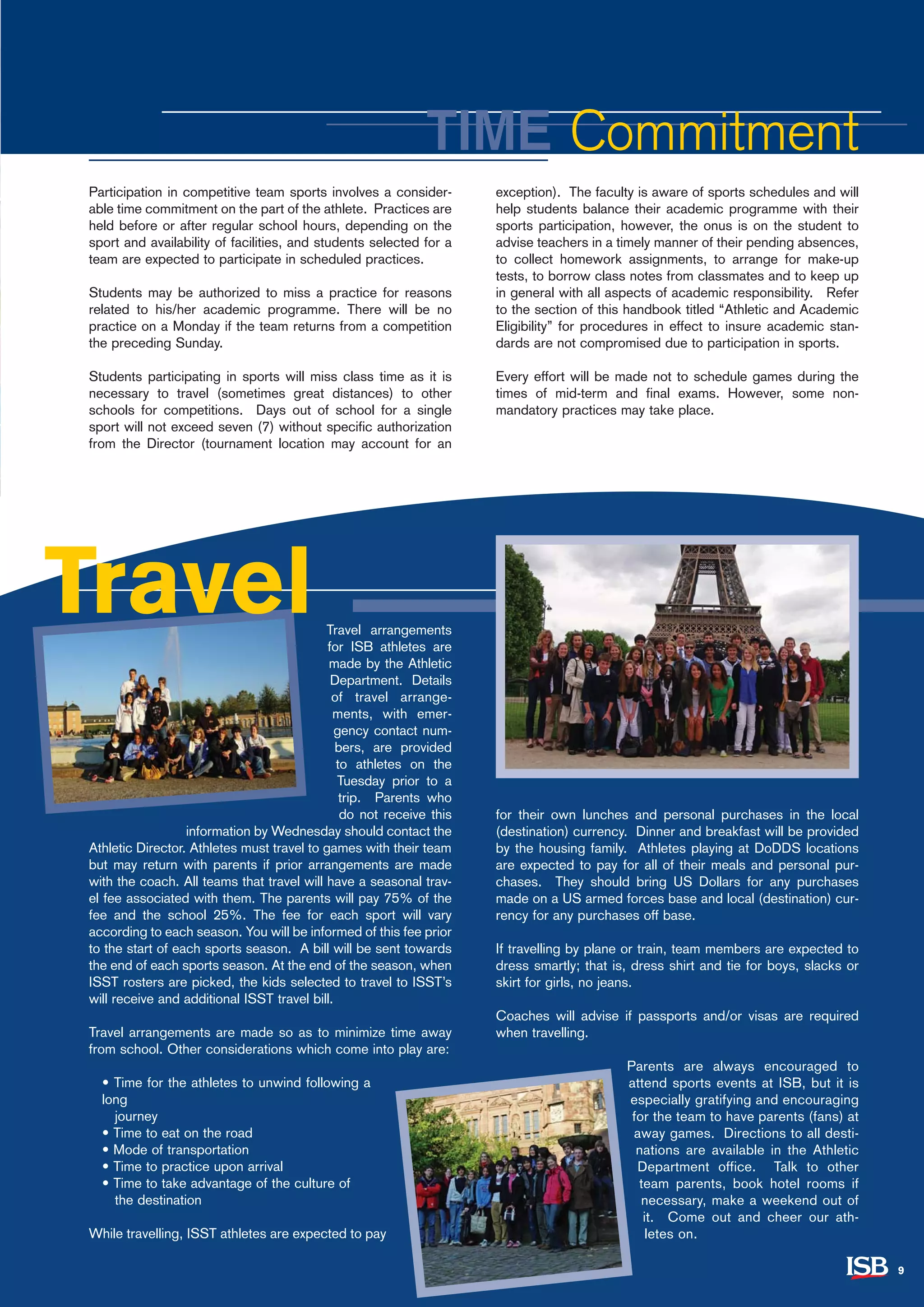 ISB Sports Handbook | PDF