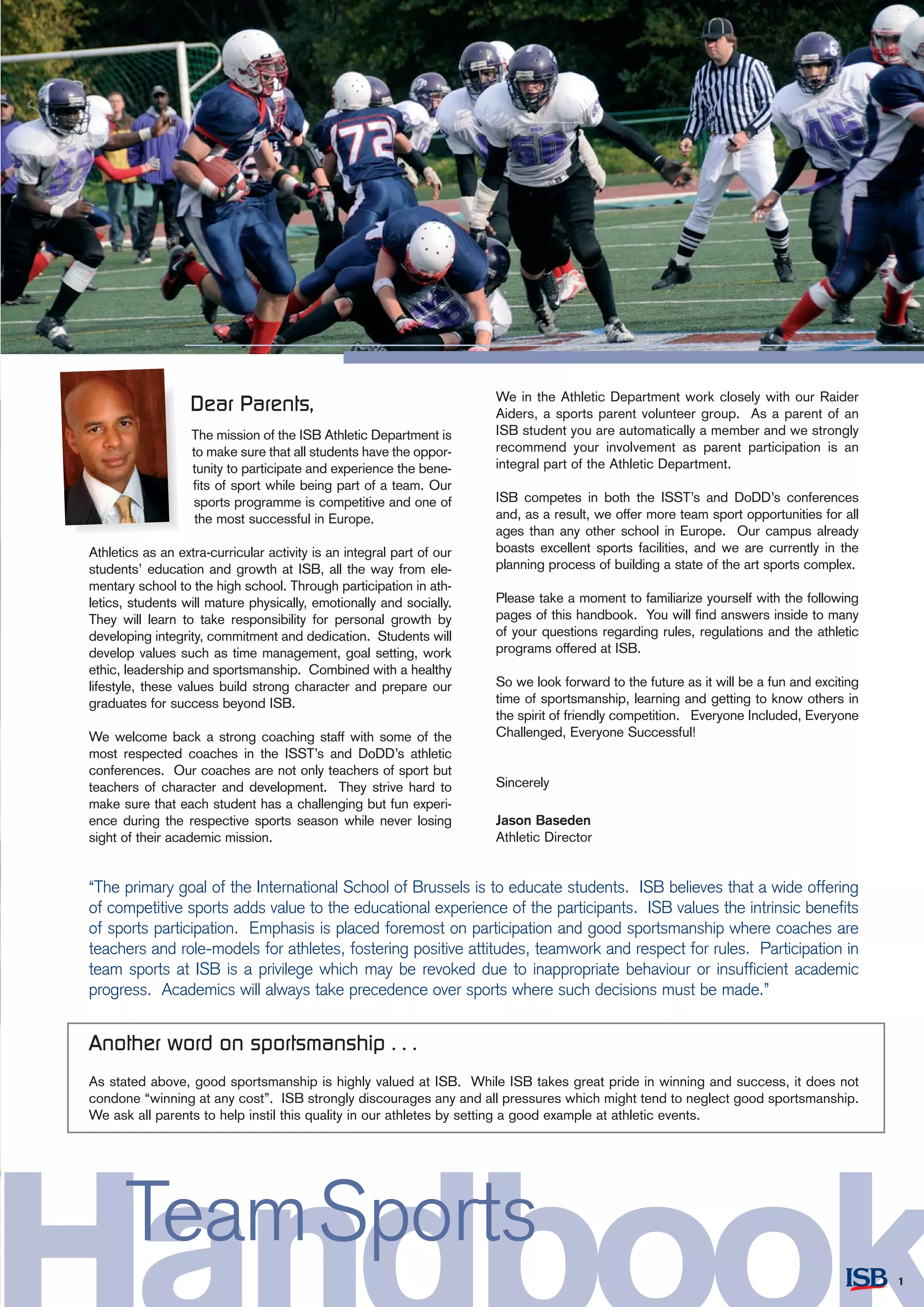 ISB Sports Handbook | PDF