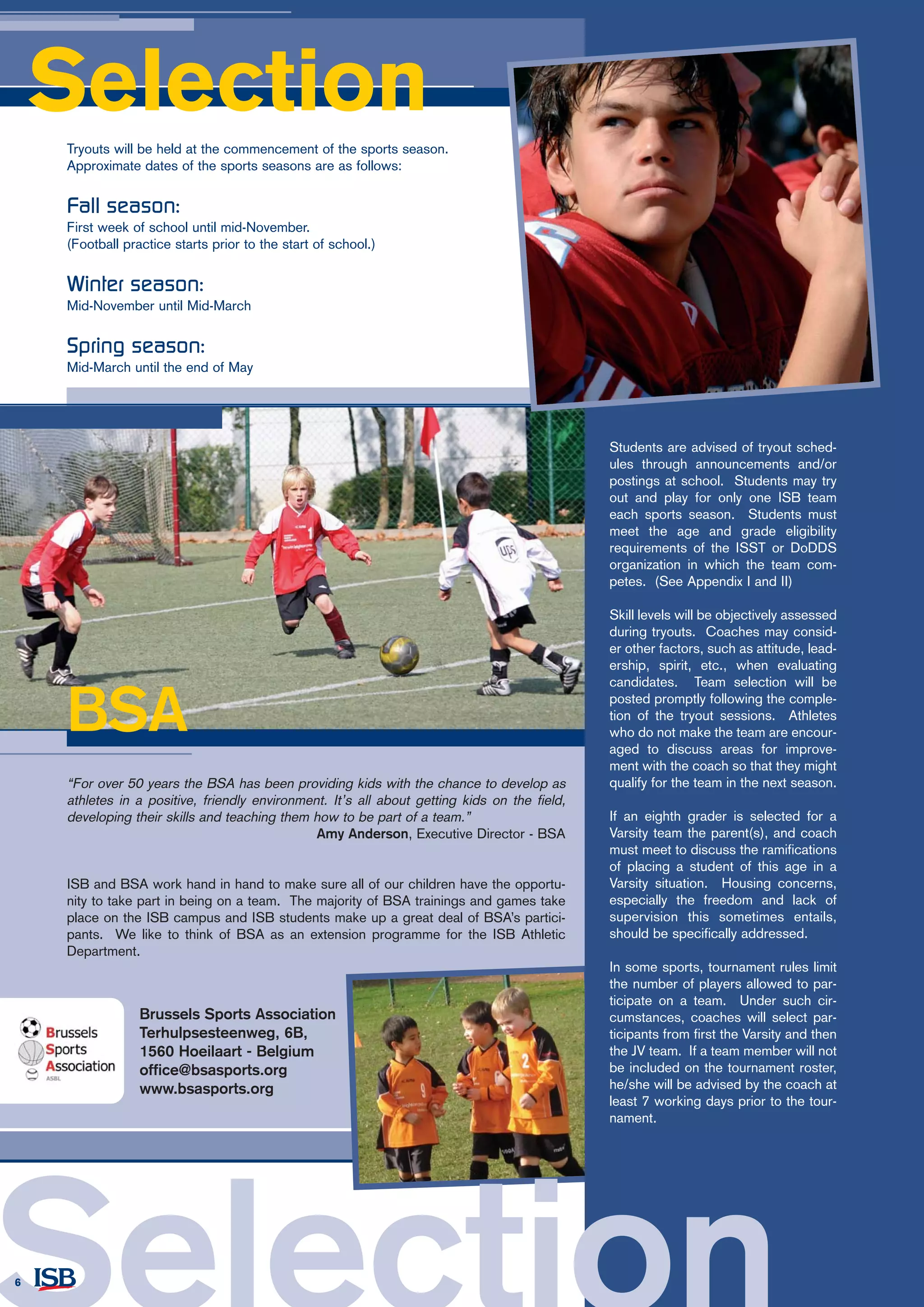 ISB Sports Handbook | PDF