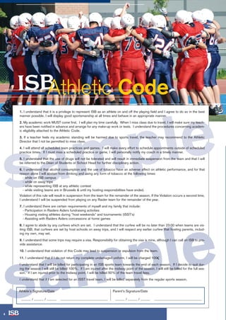 ISB Sports Handbook | PDF
