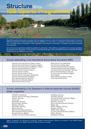 ISB Sports Handbook | PDF