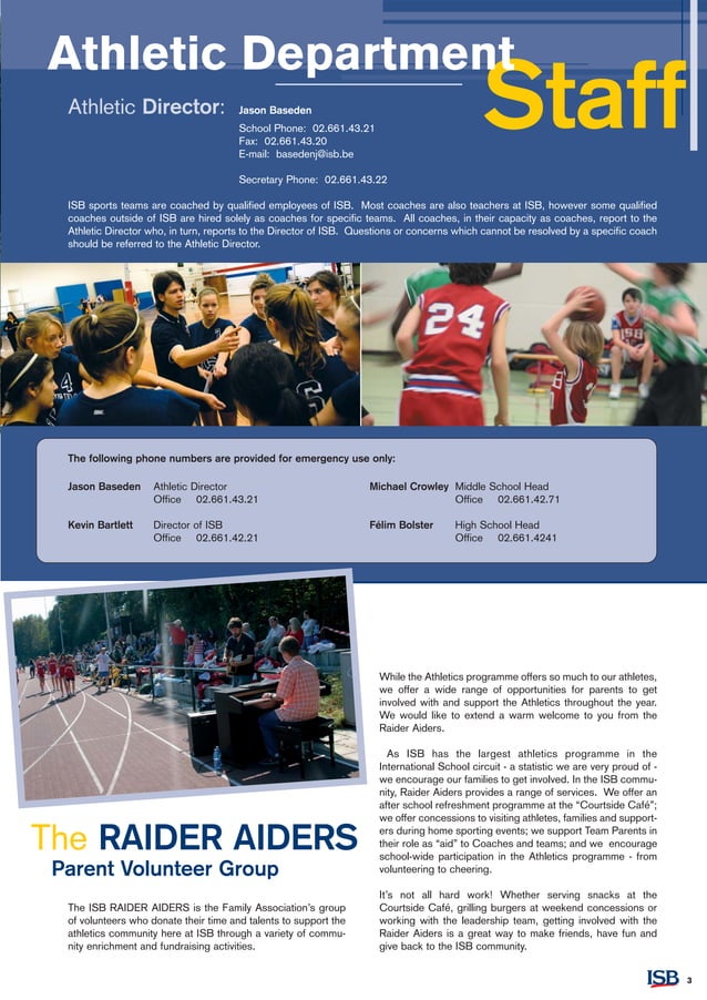 ISB Sports Handbook | PDF