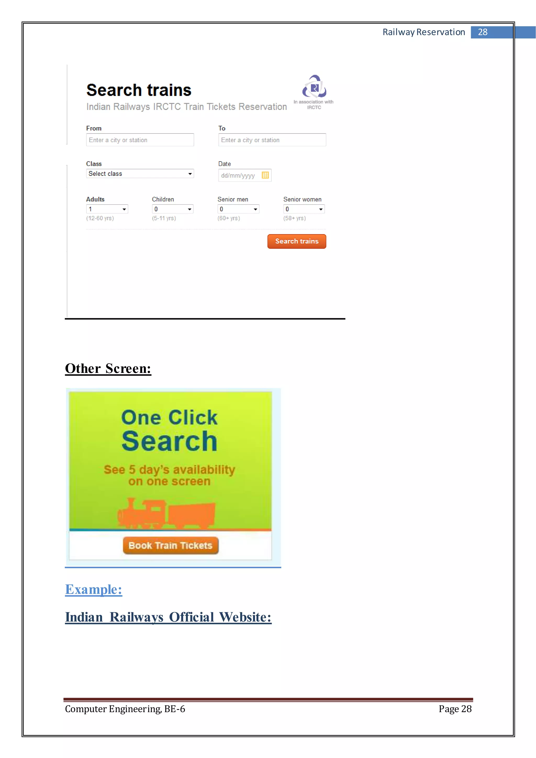 srs for railway reservation system | DOCX