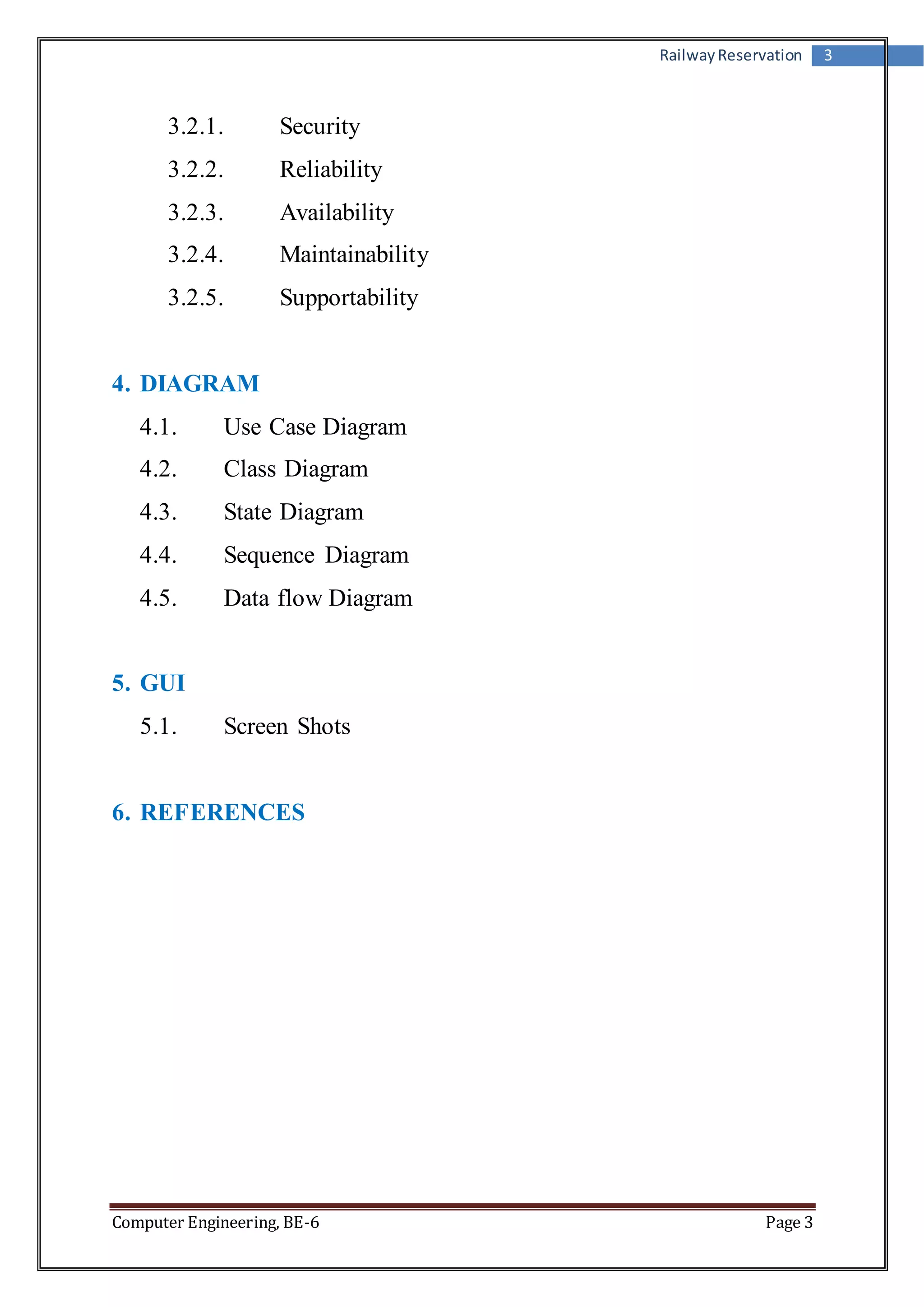 srs for railway reservation system | DOCX