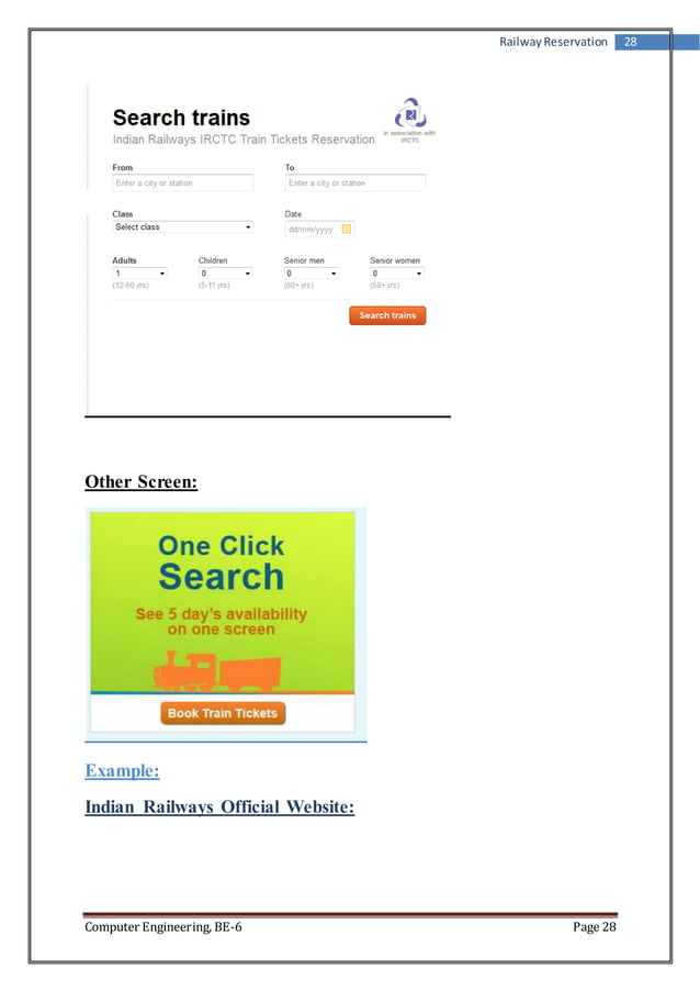 srs for railway reservation system | DOCX